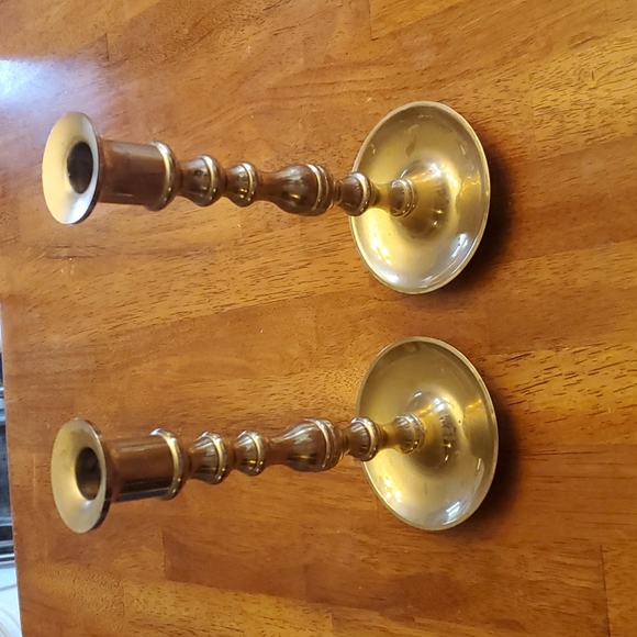 valsan | Accents | Vintage Valsan Pair Of Brass Candlestick Holders ...